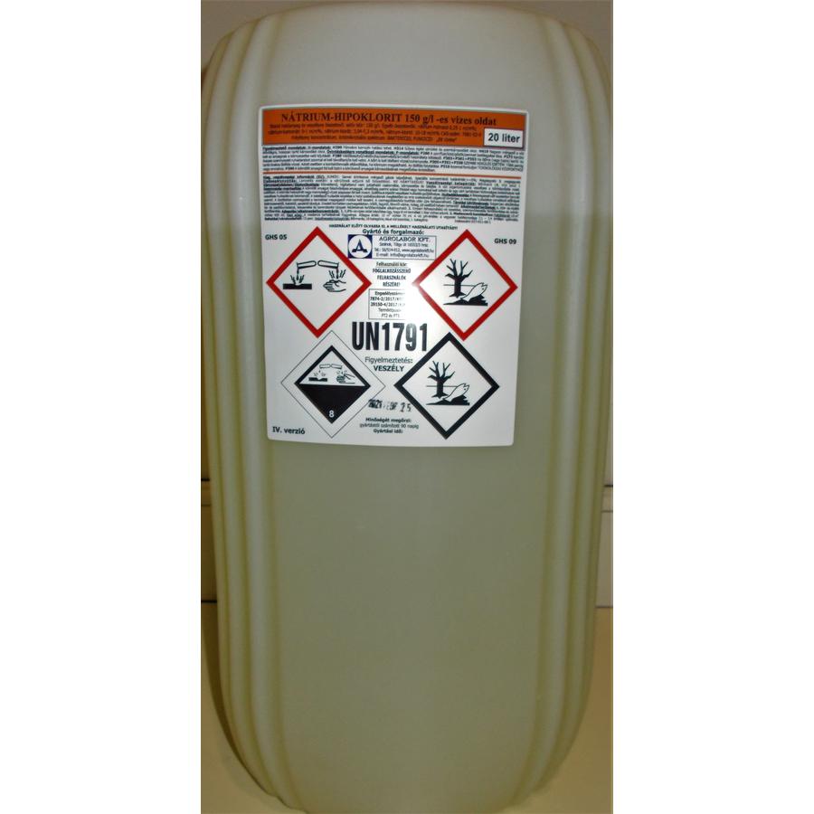 Ipari hypo 20l 150g/l nátrium hipoklorit oldat - Mosószerek
